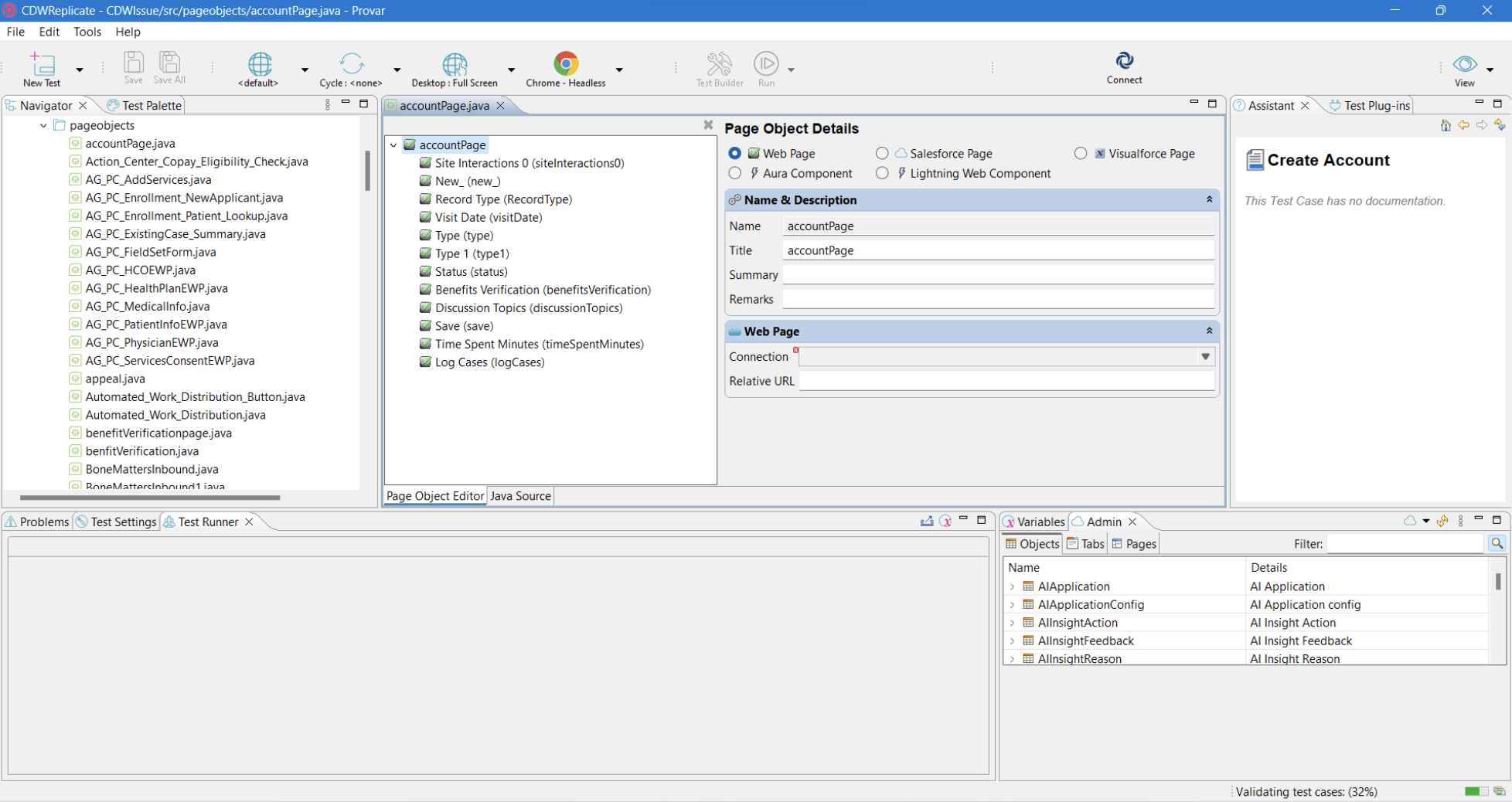 Create different page objects for different pages | Provar Documentation